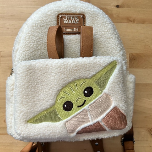 Loungefly | Bags | Like New Loungefly Grogu Fuzzy Backpack | Poshmark